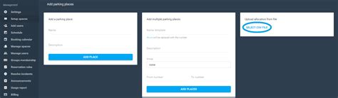 Uploading Space Allocation Parkalot