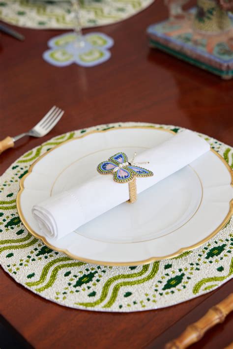 Camille Hand Beaded Placemat Beth Ladd Collections