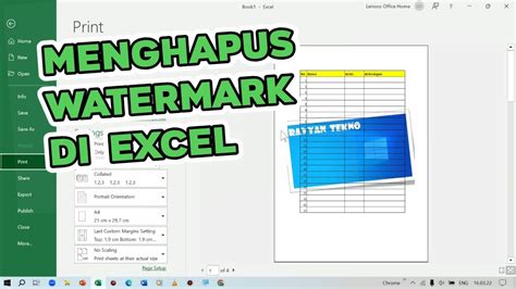 Tutorial Menghilangkan Watermark Gambar Di File Excel Youtube