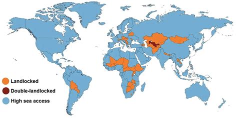 Preview Image Of Map Of Landlocked And Double Landlocked Countries