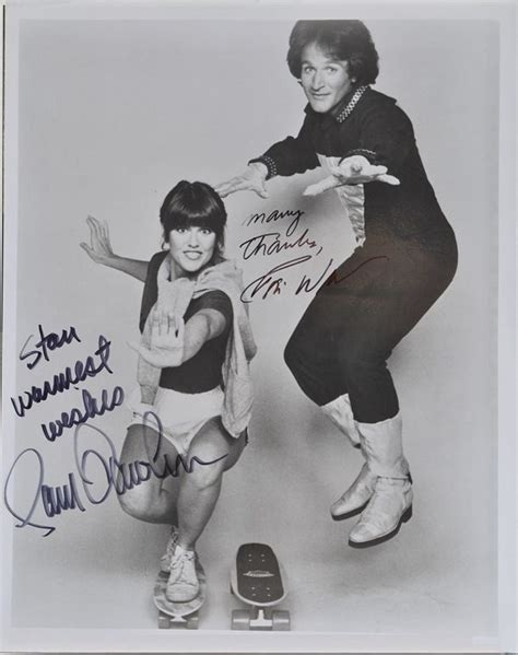 Mork And Mindy Cast Signed Photo X2 Robin Williams Pam Dawber Wcoa