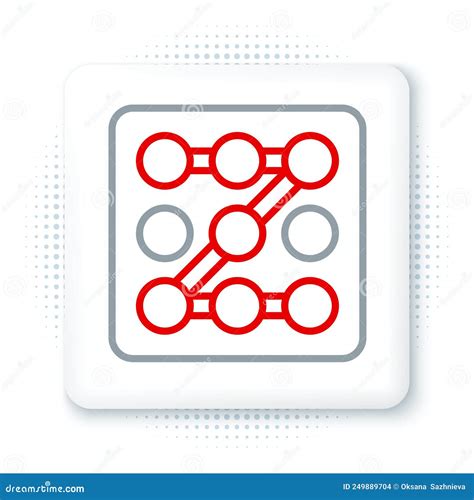 Line Graphic Password Protection And Safety Access Icon Isolated On