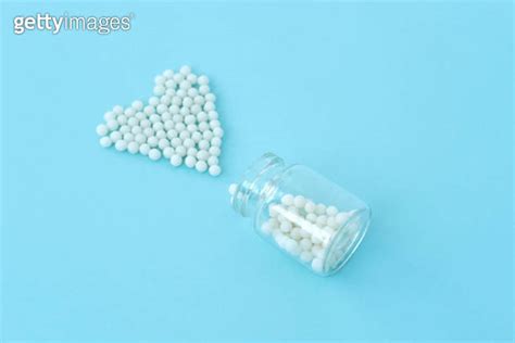 Classical Homeopathy Globules In Shape Of Heart And Vintage Glass