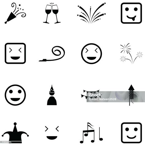 Fun Icon Set Stock Illustration Download Image Now Arts Culture And Entertainment Balloon