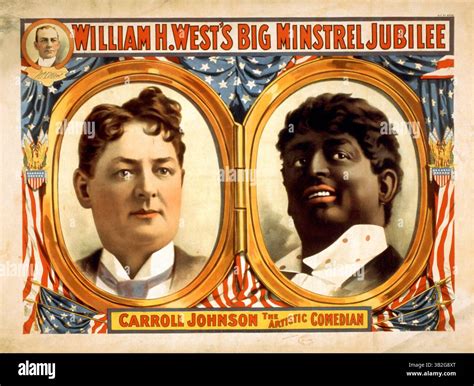 William H Wests Big Minstrel Jubilee American Blackface Poster For