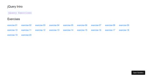 Jquery Part 1 Intro Pill Codesandbox