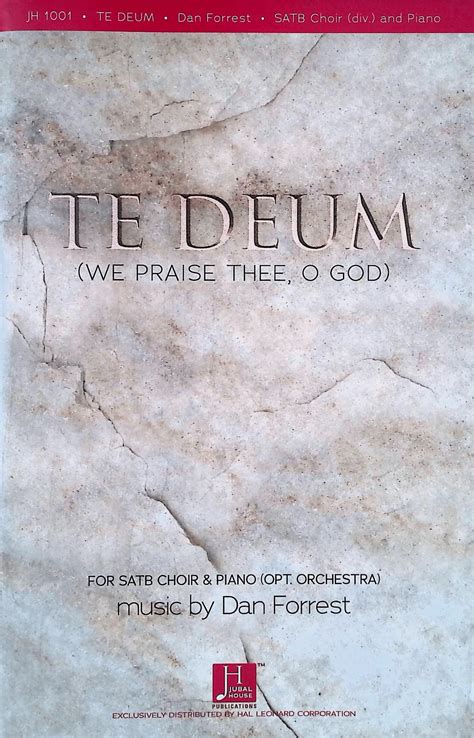 Te Deum Full Score Jubal House