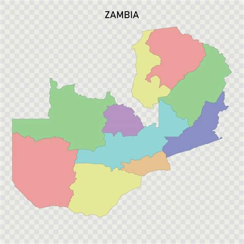 Isolated Colored Map Of Zambia 25354830 Vector Art At Vecteezy