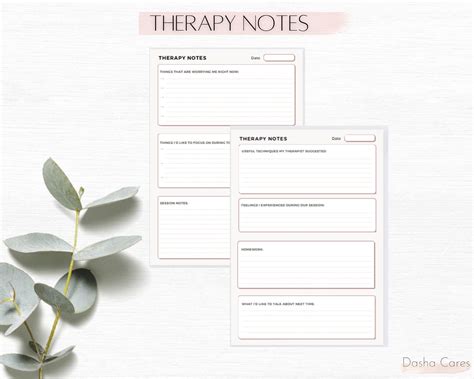 Therapy Notes Printable Counseling Progress Digital Session Notes