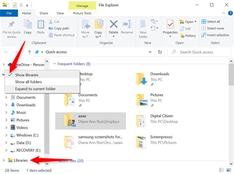 3 Ways To Enable The Windows 10 Libraries Digital Citizen