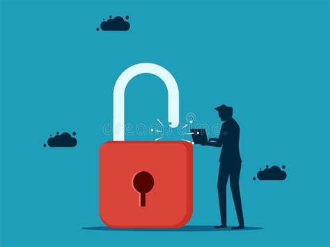 Business Data Access Or Unlocking Businessman Unlocking Keys With