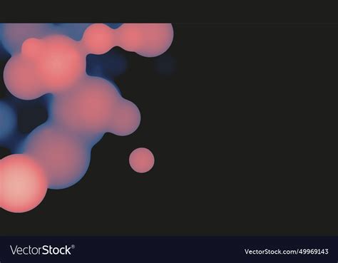 Abstract 3d Fluid Metaball Shape With Violet Balls