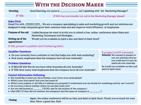 Cold Calling Template