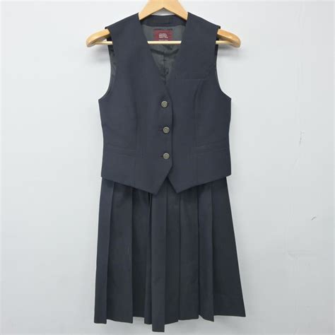 【中古制服】埼玉県 春日部東高等学校 女子制服 2点（ベスト・スカート）sf024273【リサイクル学生服】 中古制服通販パレイド