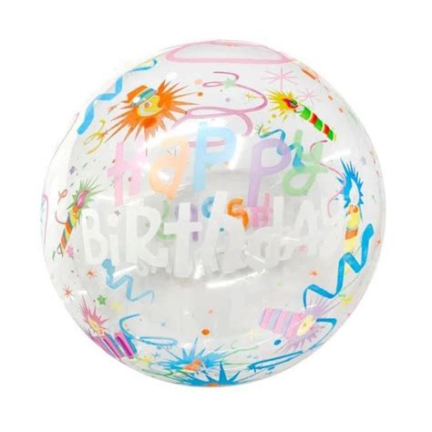 Balão Bexiga Bubble Happy Birthday 20 Polegadas 50cm Shopee Brasil