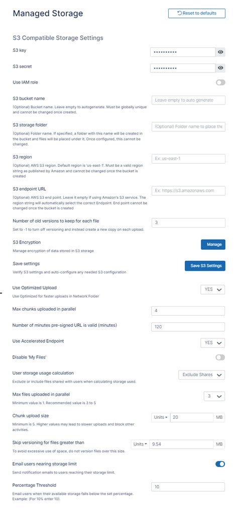 Setting Up Filecloud Managed S3 Storage Filecloud Docs Server