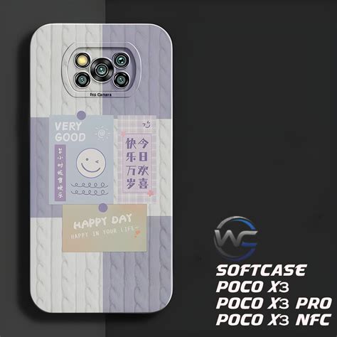 W12 Poco X3 X3 Pro X3 Nfc Rubber Softcase Cute Aesthetic Motif