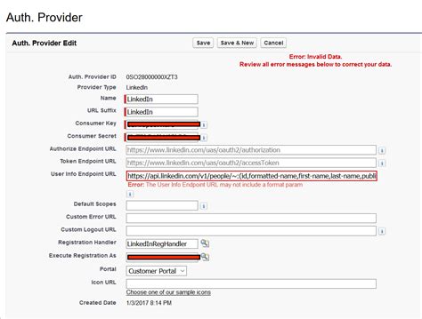 Customer Portal Linkedin Authdata Json Parsing Issue Salesforce
