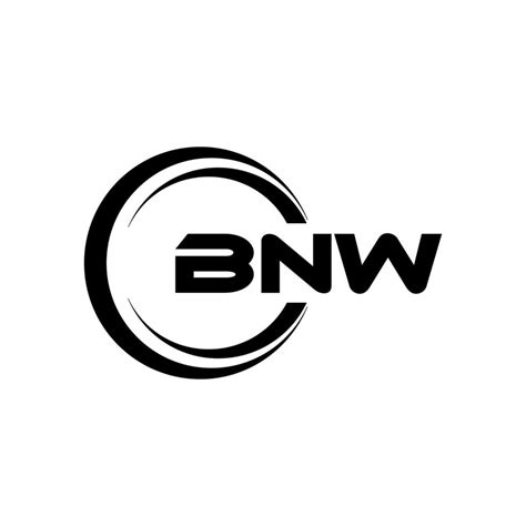 Diseño Del Logotipo De La Letra Bnw En La Ilustración Logotipo