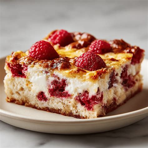 Easy Lemon Raspberry Cottage Cheese Bake Healthy Dessert