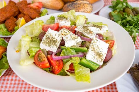 Premium Photo Traditional Delicious Greek Foods Fresh Greek Salad