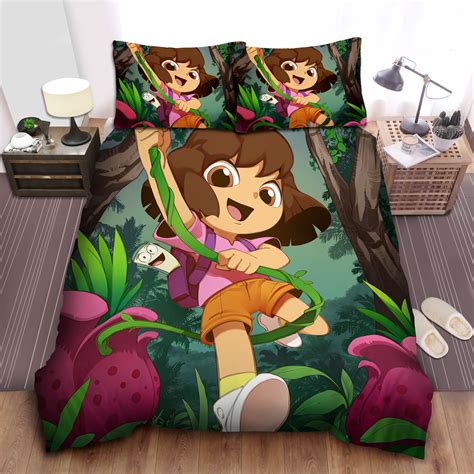 Dora The Explorer Fan Art Bed Sheets Spread Duvet Cover Bedding Sets