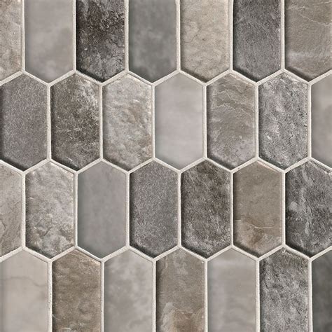 Savoy Picket Pattern 8mm Mosaics Glass Mosaic Tiles Pattern Glass