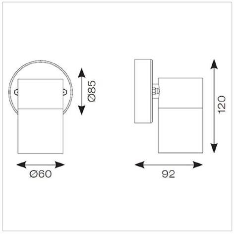 Acero™ Gu10 Ip44 Fixed Up Or Down Wall Light Copper Masterlight