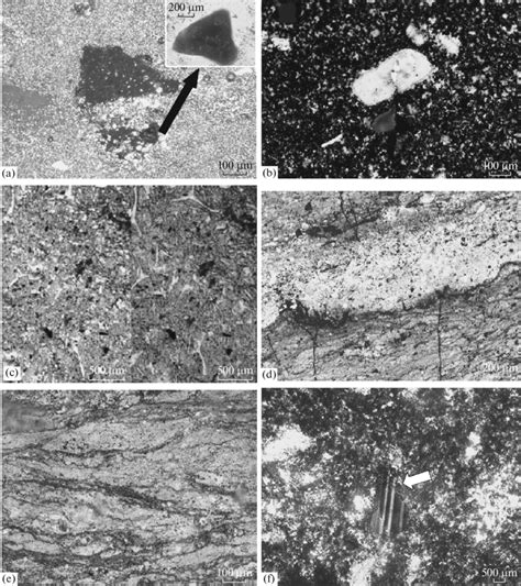 Photomicrographs Of Porcellanite Shale A Angular Phenocryst Of