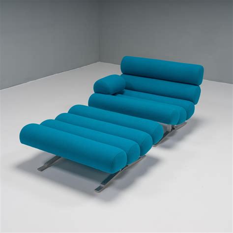 William Plunkett Blue Kingston Armchair And Ottoman At 1stdibs