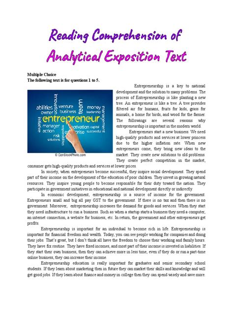 Analytical Exposition Reading Exercise Pdf