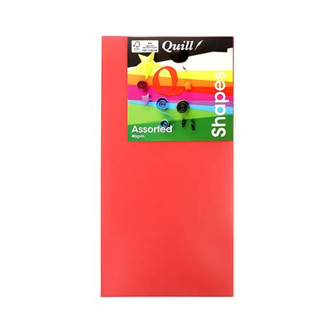 Quill Shapes Matte Rectangles 80gsm Assorted Colours Pack Of 360 Melbourne Office Supplies