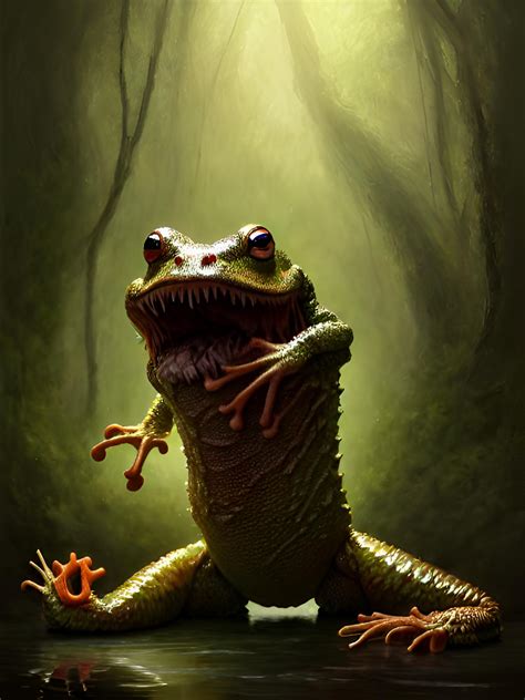 Horror Frog Art
