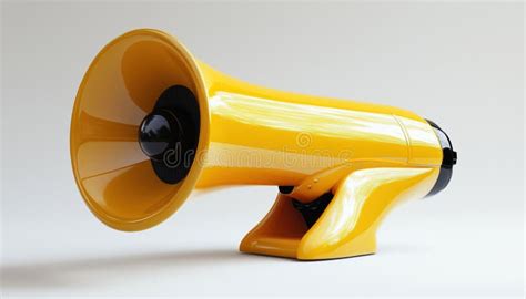 Realistic Yellow Megaphone On White Background Stock Image Image Of
