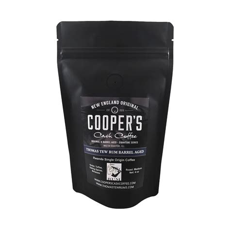 Thomas Tew Rum Barrel Aged Coffee Beans Rwanda Coopers Casked