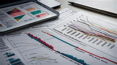 Detailed Business Charts And Graphs On A Desk For Analysis Premium Ai