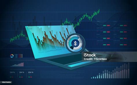 Statistics Data And Analytics Software Laptop Application Stock Illustration Download Image
