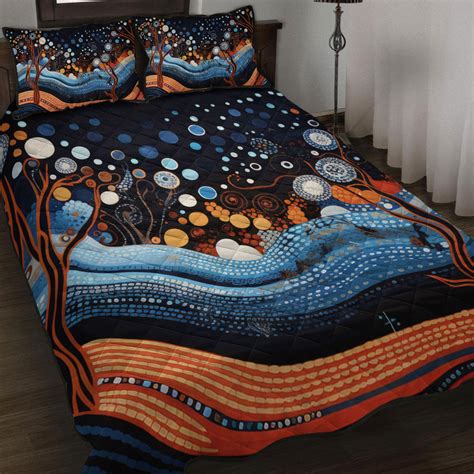 Australia Dreaming Aboriginal Quilt Bed Set Aboriginal Culture