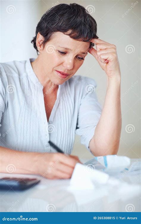 financial trouble tensed female professional calculating taxes in