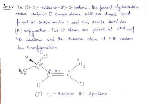 [solved] Draw S 2 4dichloro E 2pentene Course Hero