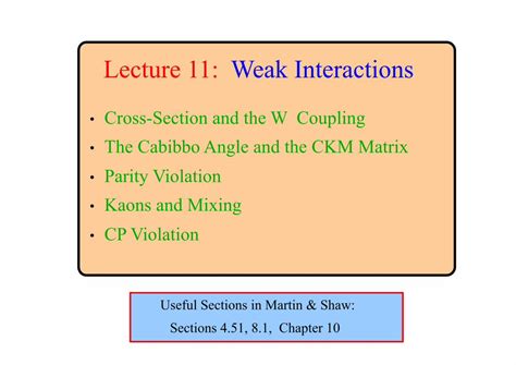 Pdf Lecture 11 Weak Interactions University Of Oxfordbiller
