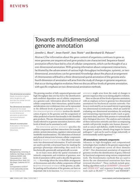 Pdf Towards Multidimensional Genome Annotation Dokumentips