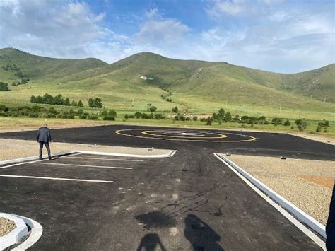 Mongolia Ground Heliport Project The Helipad Equipped With Heliport