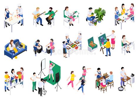 Master Class Icon Set Stock Vector Illustration Of Teach 282192773