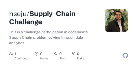Github Hseju Supply Chain Challenge This Is A Challenge Participation In Codebasics Supply
