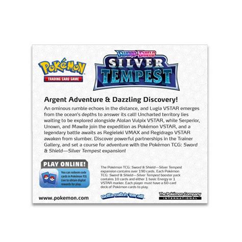 Pokémon Tcg Sword And Shield Silver Tempest Booster Display Box 36