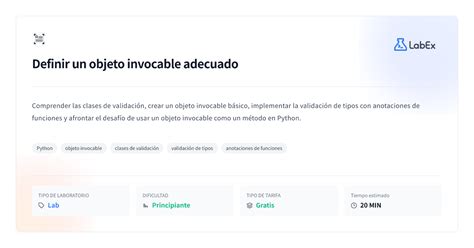 Definir Un Objeto Invocable Adecuado Labex