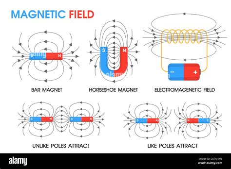 Physics Science About The Movement Of Magnetic Fields Positive And