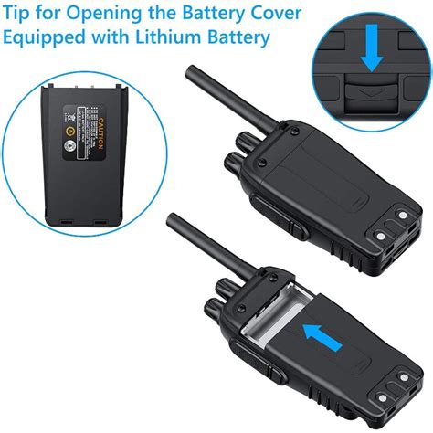 Esynic 2pcs Professional Rechargeable Walkie Talkies 2 Way Radio Esynic