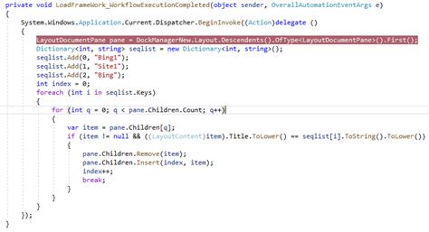 tab selection and sequencing sample